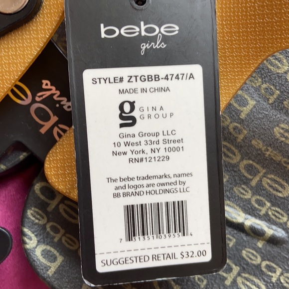 bebe | Shoes | Nwt Bebe Girls Black And Gold Sandals | Poshmark